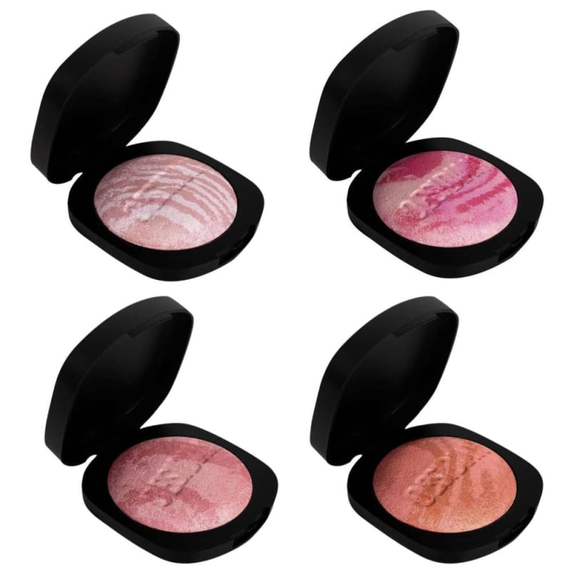 Kit Blush Multifuncional Ruby Rose Obsidian Carved In Marble Com 4 10,5g