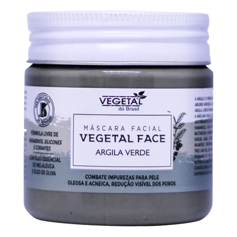 Máscara Facial Vegetal do Brasil Argila Verde | Beleza na Web