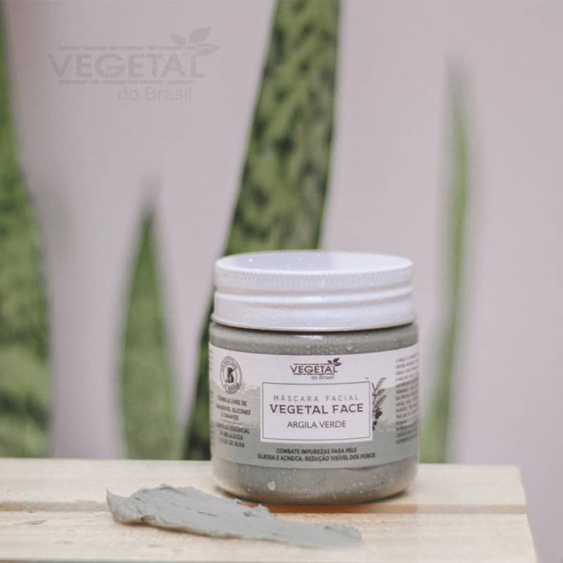 Máscara Facial Vegetal do Brasil Argila Verde | Beleza na Web