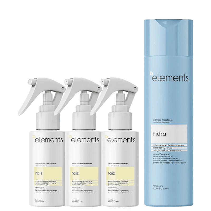 Kit Elements Tônico Raiz + Shampoo Hidra | Beleza na Web
