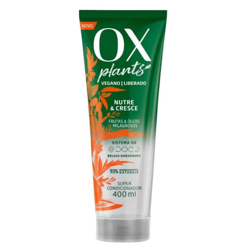 Condicionador OX Cosméticos OX Plants Nutre & Cresce 400ml | Beleza na Web