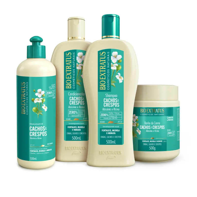 Kit Bio Extratus Cachos E Crespos Linha Completa (500mL/g)