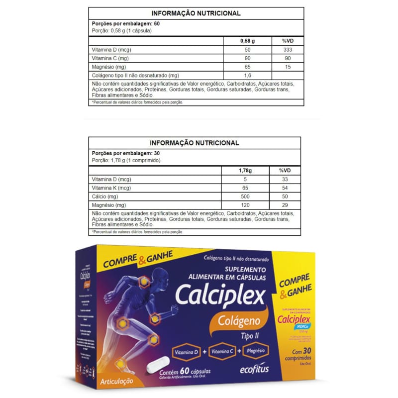 Calciplex Colágeno tipo 2 60 cápsulas + Calciplex MDKCa 30 cápsulas