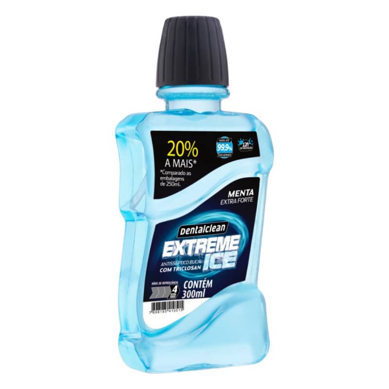 Antisséptico Bucal Dentalclean Extreme Ice Zero Álcool 300ml | Beleza ...