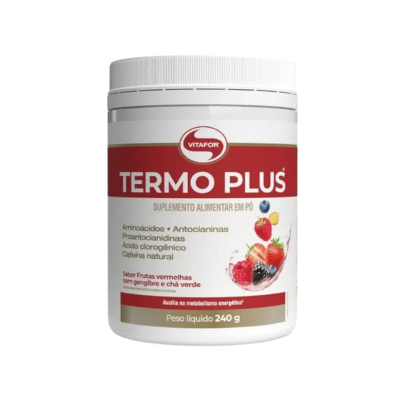 Termo Plus Vitafor 240g Frutas Vermelhas Gengibre e Chá Verde