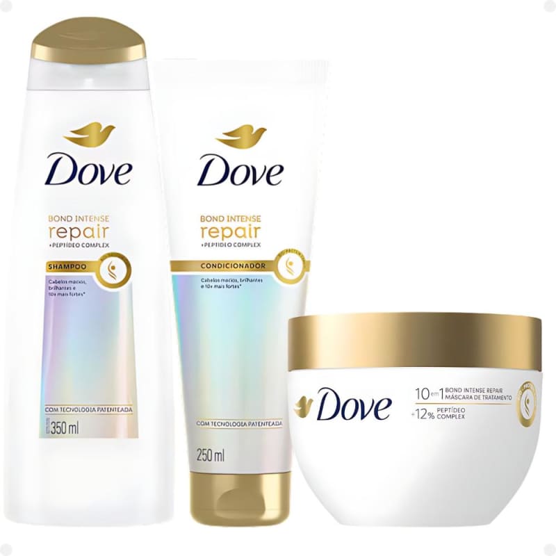 Kit Dove Bond Intense Repair Com 3 Grande com Máscara