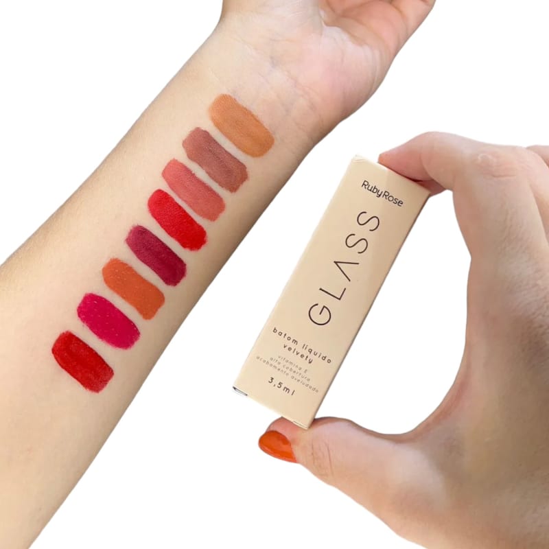 Batom Líquido Ruby Rose Glass Velvety | Beleza na Web