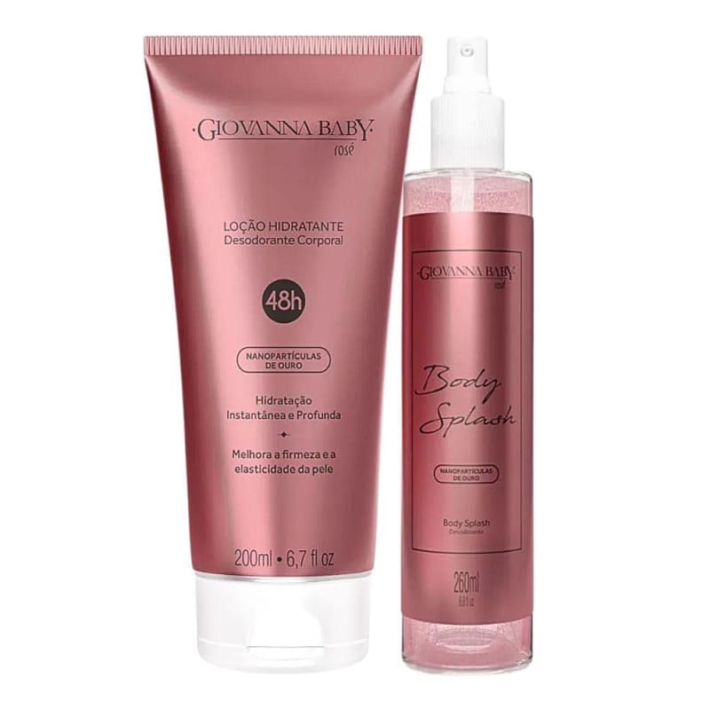 KIT ROSE BODY SPLAH E LOÇAO HIDRATANTE GIOVANNA BABY