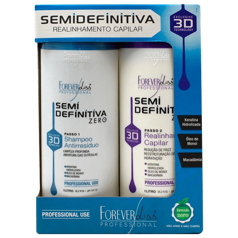 Kit Forever Liss Professional Semi Definitiva Zero | Beleza Na Web