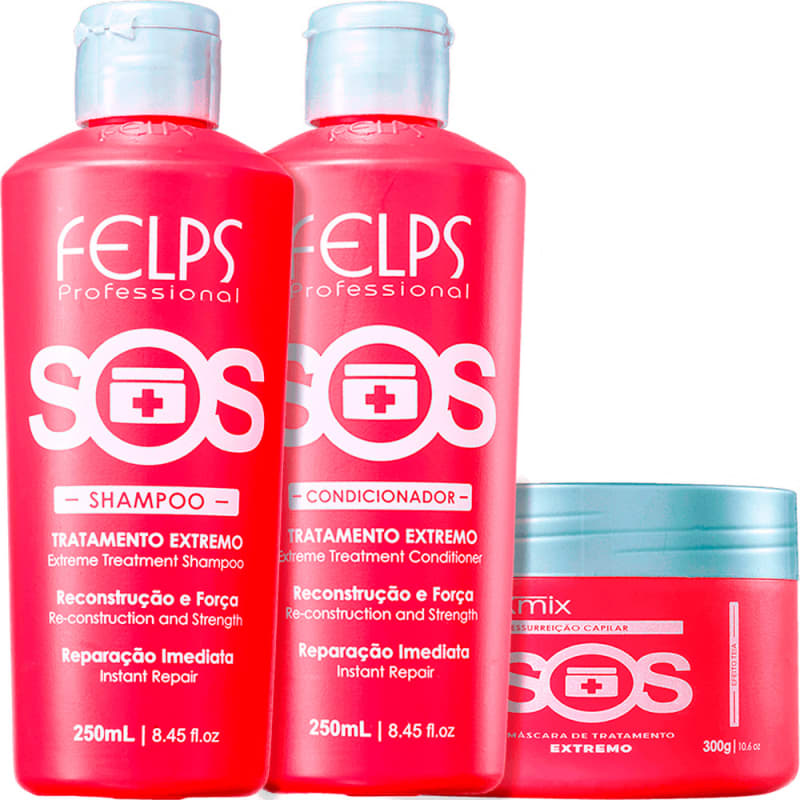 Felps Professional SOS - Kit Tratamento Extremo Trio (3 Produtos)