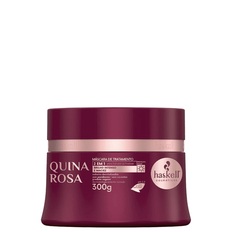 Kit Haskell Quina Rosa Máscara Capilar + Espátula (2 Produtos) | Beleza na Web