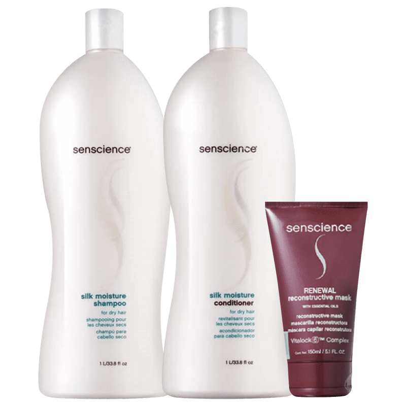 Kit Senscience Silk Moisture Salon + Renewal Mask | Beleza na Web