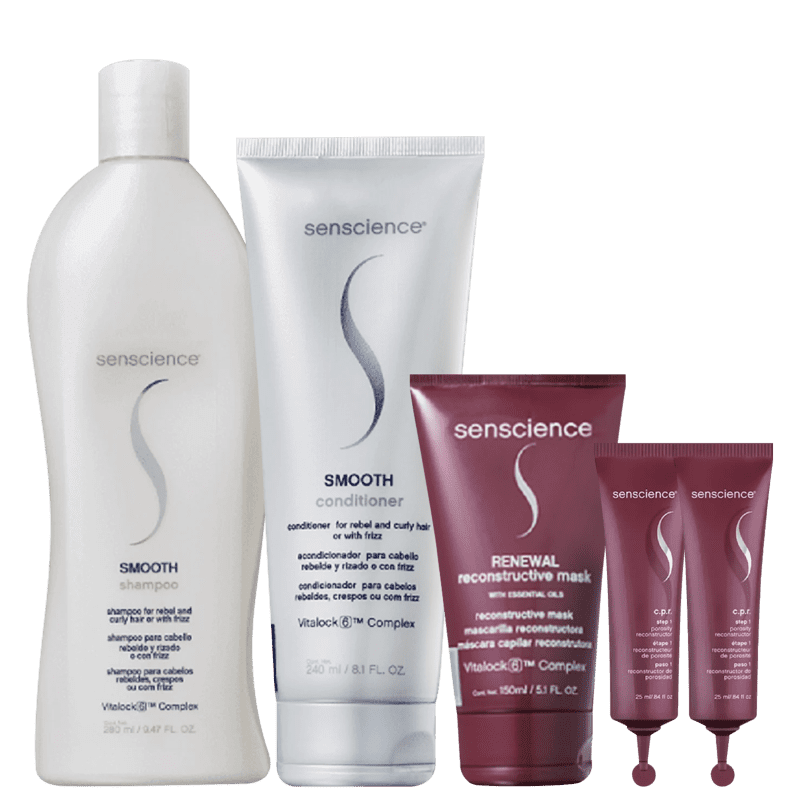 Kit Senscience Smooth + Renewal Mask + CPR | Beleza na Web