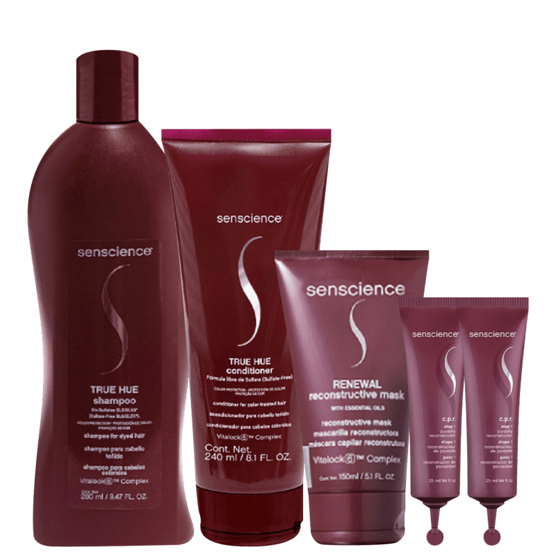 Kit Senscience True Hue + Renewal Mask + CPR | Beleza na Web