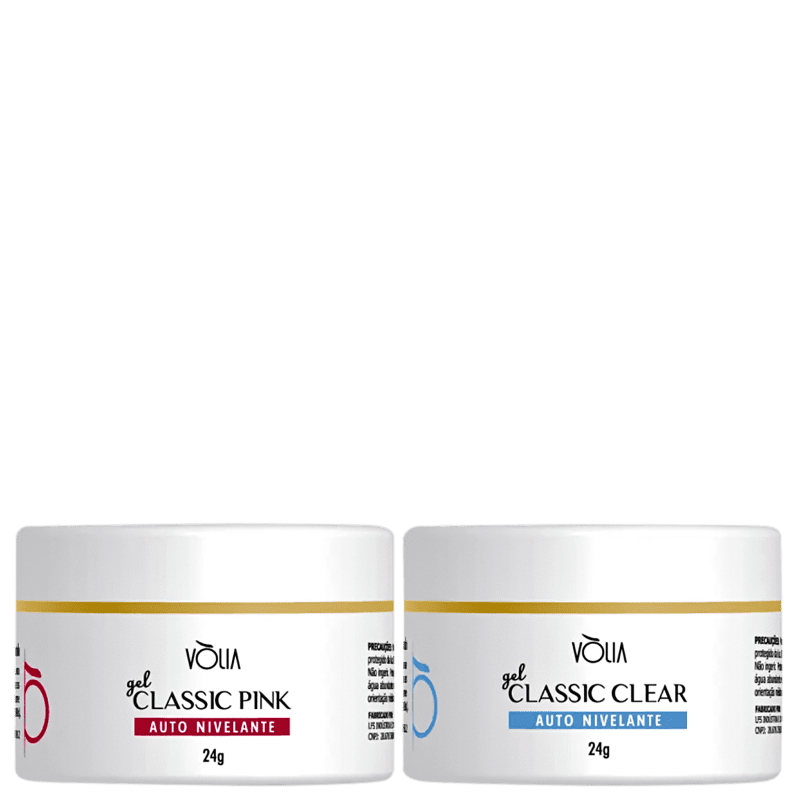 Gel Volia Classic Pink 24g + Gel Volia Classic Clear 24g