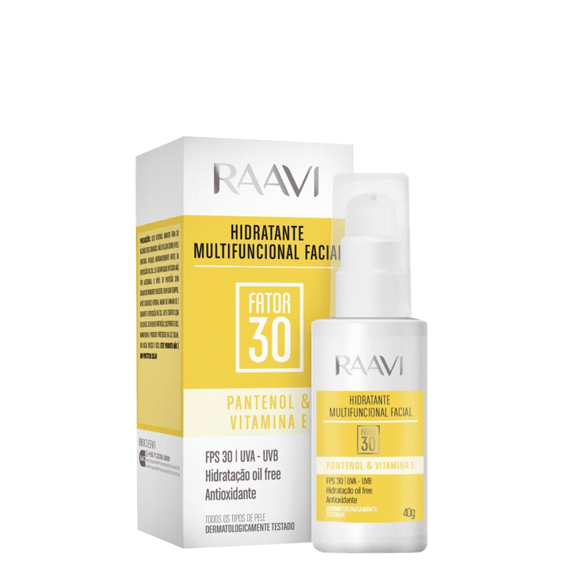 Hidratante Facial Raavi Multifuncional FPS 30 | Beleza Na Web