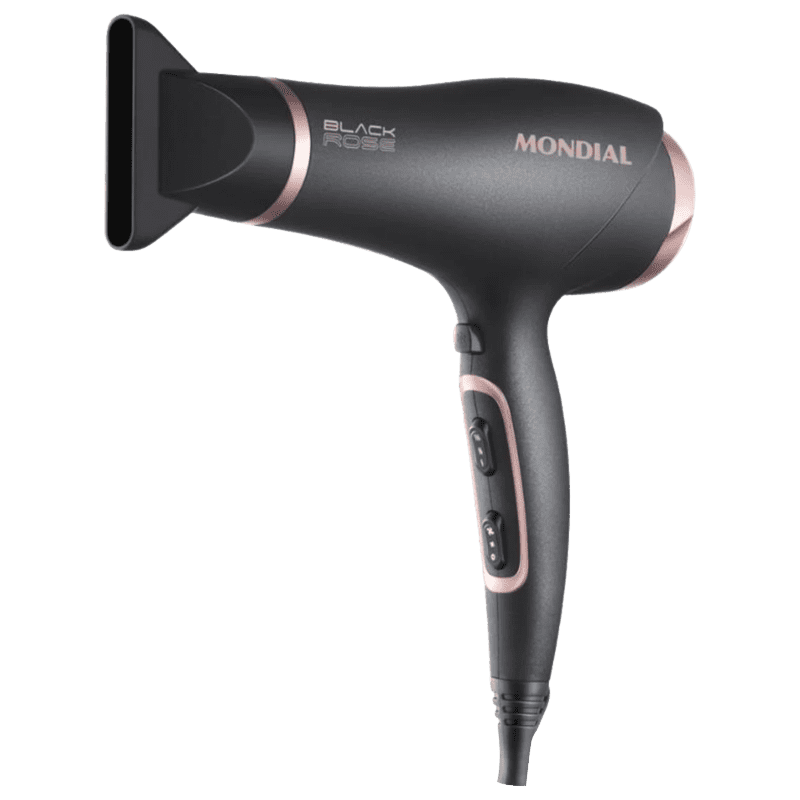 Secador de Cabelos Mondial Line 2000W SC-37 Preto/Rosê - 127V