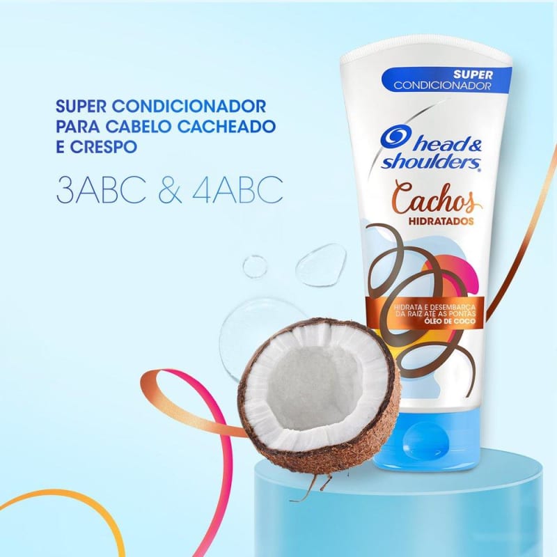 Condicionador Cachos Hidratados Head & Shoulders Óleo De Coco 170ml