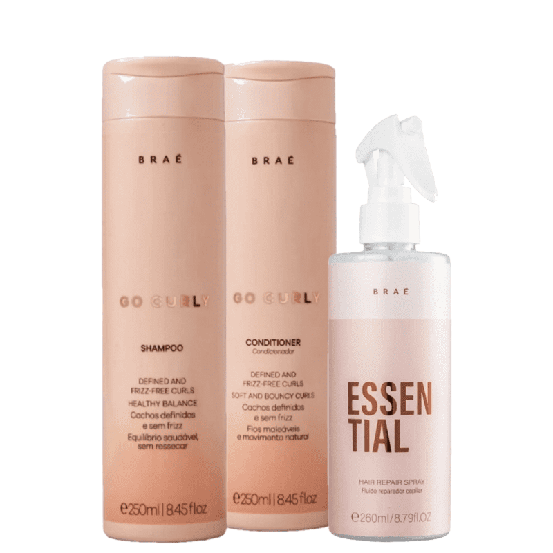 Kit Braé Go Curly Essential Trio Home | Beleza na Web