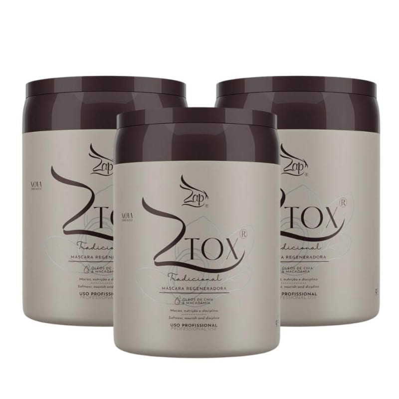 Kit Zap Ztox Triple Pro Máscara Alisante | Beleza na Web