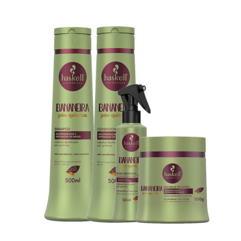 Kit Haskell Bananeira Home Care Tratamento Fluido | Beleza Na Web