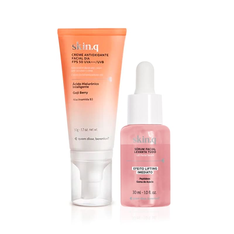Combo Skin.q: Sérum Facial Levanta Tudo 30ml + Hidratante Facial ...