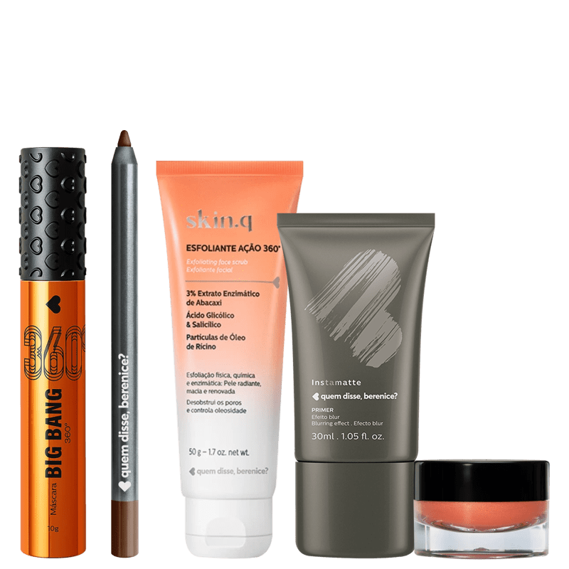 Combo Make Completa e Momento Skincare (5 itens) QDB