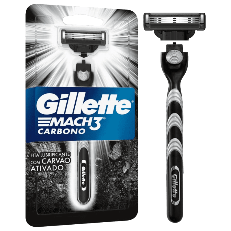 Aparelho de Barbear Gillette Mach3 Carbono | Beleza na Web