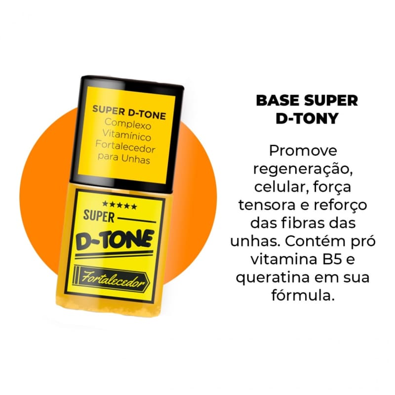 Kit 2 Base Fortalecedora Para Unha Top Beauty Concreto + Super Detone