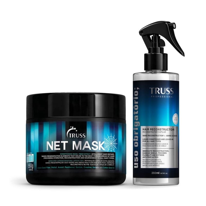 Kit TRUSS Uso Obrigatório Net Mask Regeneração (2 Produtos) | Beleza Na ...