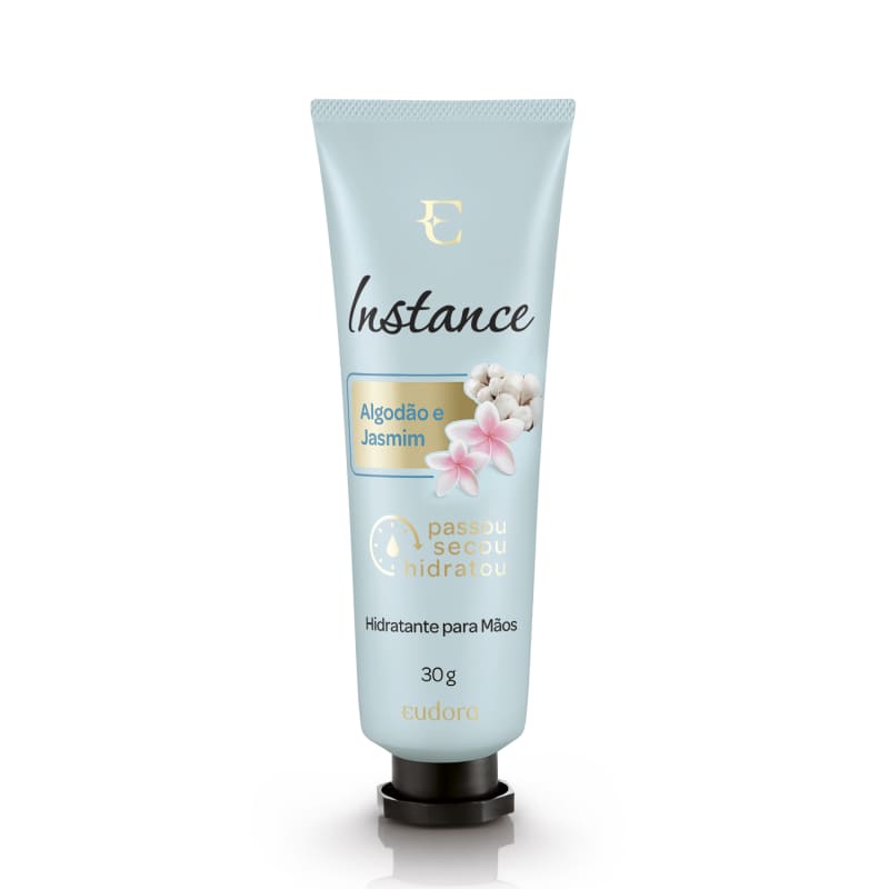 Creme Hidratante para Mãos Instance Algodão e Jasmim 30g | Eudora Creme Hidratante para Mãos Instance Algodão e Jasmim 30g | Eudora