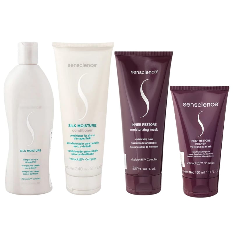 Kit Senscience Silk Moisture Shampoo 280ml + Condicionador 240ml ...