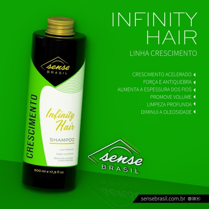 Shampoo Sense Infinity Hair Crescimento Capilar 500ml
