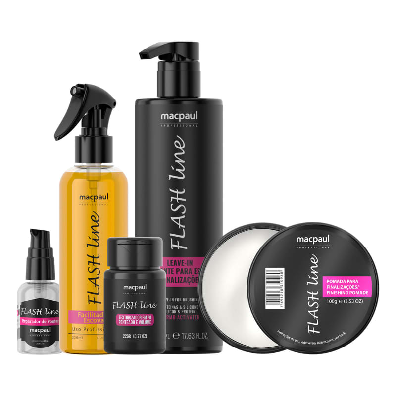 Kit Profissional Completo Finalizadores Linha Flash Line