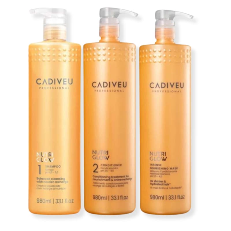 Cadiveu Professional Nutri Glow Shampoo 980ml + Condicionador 980ml ...