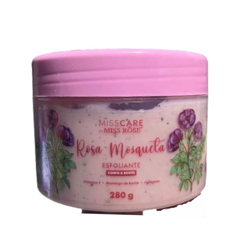 Esfoliante Corpo e Rosto de Rosa Mosqueta MissCare by Miss Rose 280g