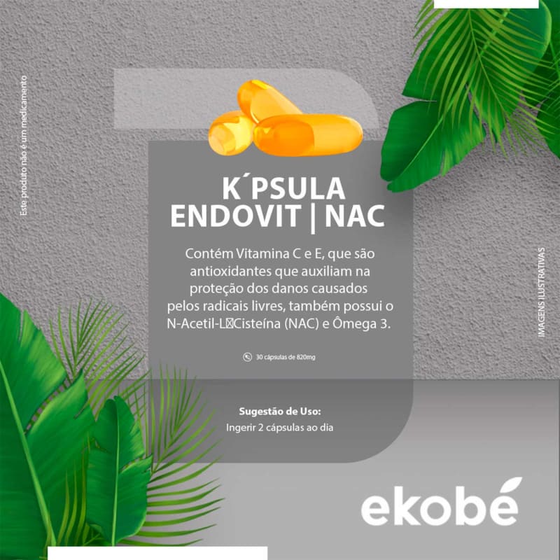 Suplemento Vitamínico Ekobé K'psula Endovit Ômega 3 | Beleza na Web