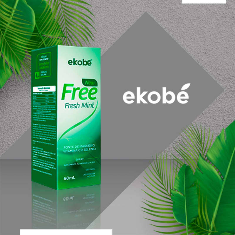 Suplemento Vitamínico Ekobé New Free Sabor Menta | Beleza na Web