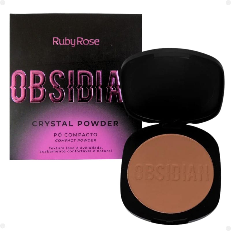 Pó Compacto Ruby Rose Obsidian Crystal Powder PC18 | Beleza na Web