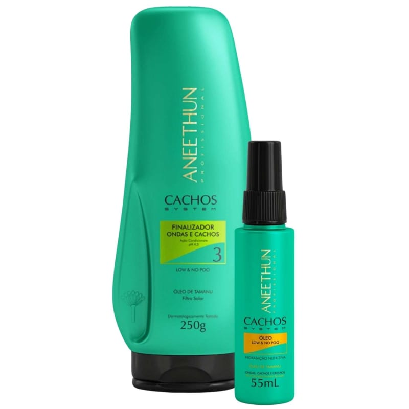 Kit Oleo E Finalizador Ondas E Cachos Aneethun Cachos System