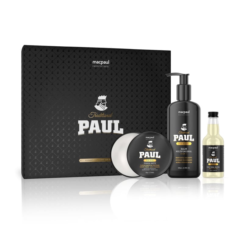 Kit Coll Traditional Paul Cuidado Com Cabelo E Barba.