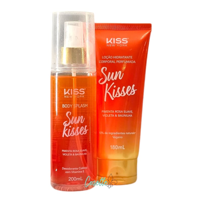 Kit Kiss New York Sun Kisses - Hidratante Corporal 180ml + Body Splash ...