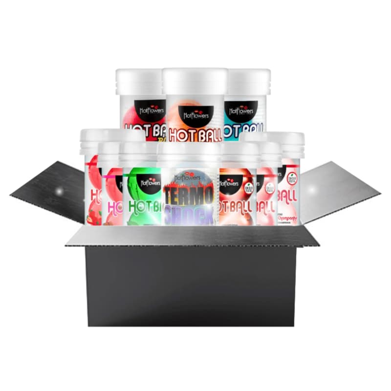 Kit 10un Bolinhas Hot Ball Sabores e Sensações Hot Flowers