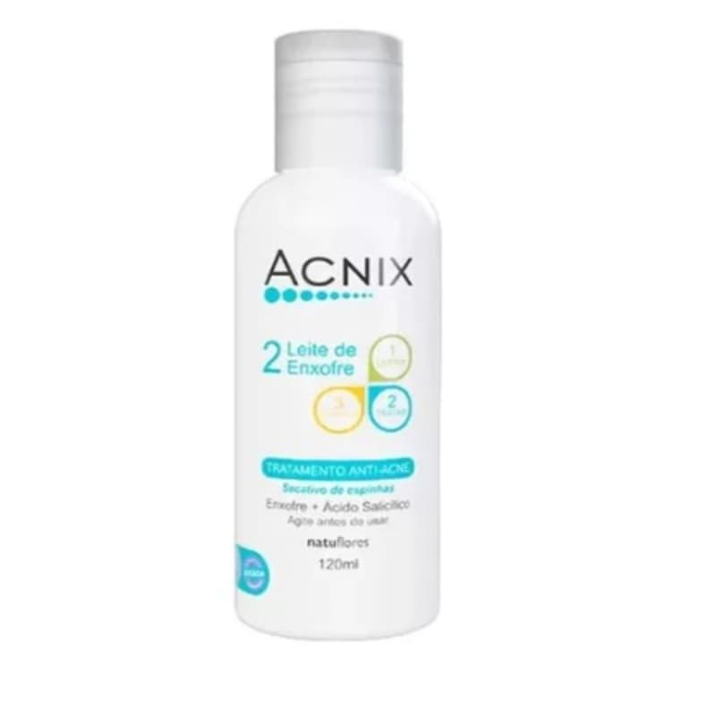natuflores Leite De Enxofre Antiacne Acnix 120 Ml Manchas De Espinhas