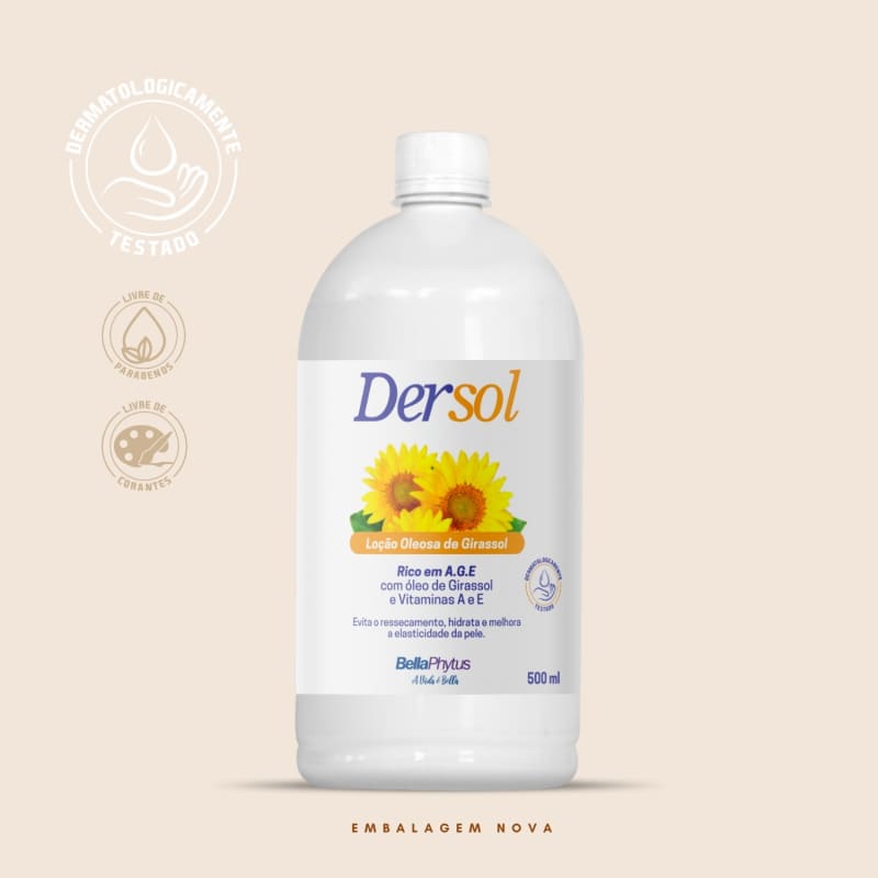 Óleo de Girassol (A.G.E) Dersol 500ml - BellaPhytus
