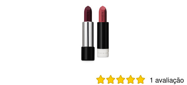 Combo Batom Make B.: Cremoso Fashion Berry 3,6 g + Refil Mate Hot Brown ...