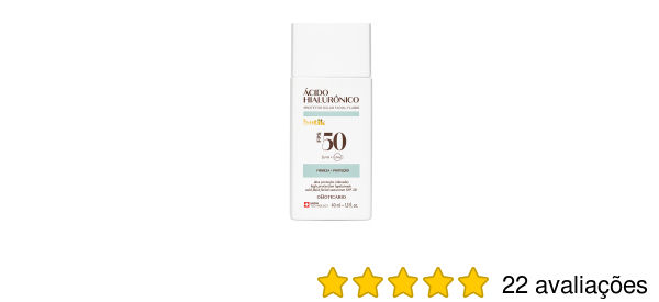 Protetor Solar Facial Fluido FPS 50 Botik Ácido Hialurônico 40ml | O ...