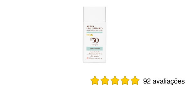 Protetor Solar Facial Fluido FPS 50 Botik Ácido Hialurônico 40ml | O ...