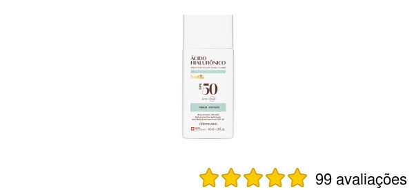 Protetor Solar Facial Fluido FPS 50 Botik Ácido Hialurônico 40ml | O ...