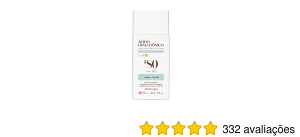 Protetor Solar Facial Fluido FPS 80 Botik Ácido Hialurônico 40ml | O ...